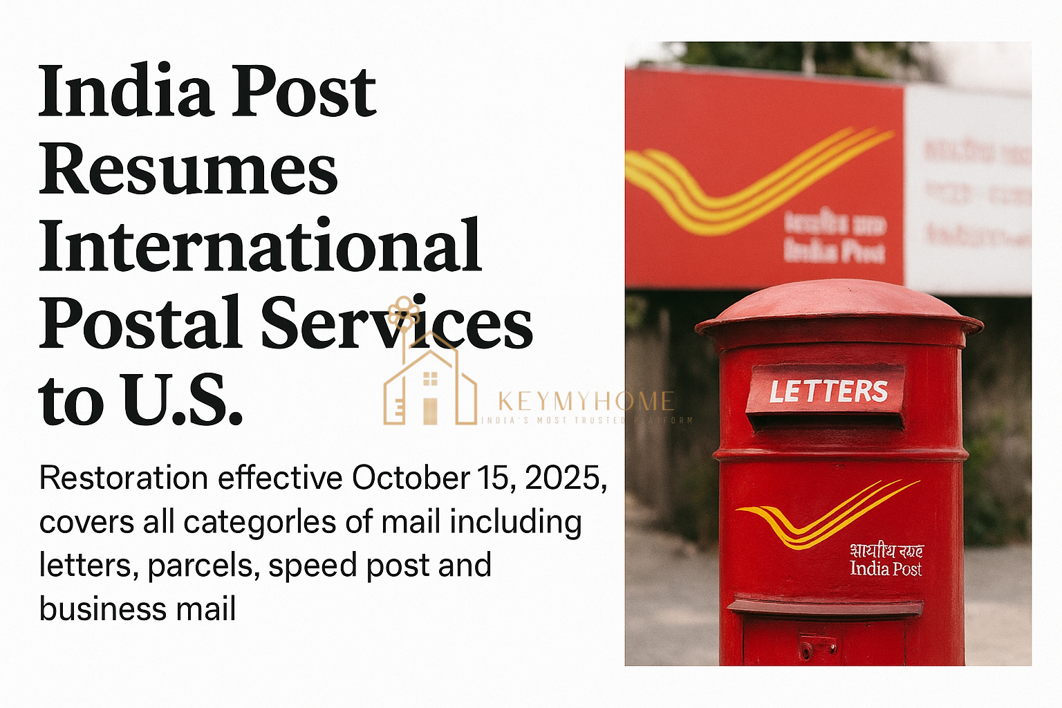 India Post Resumes International Postal Services to the U.S ...